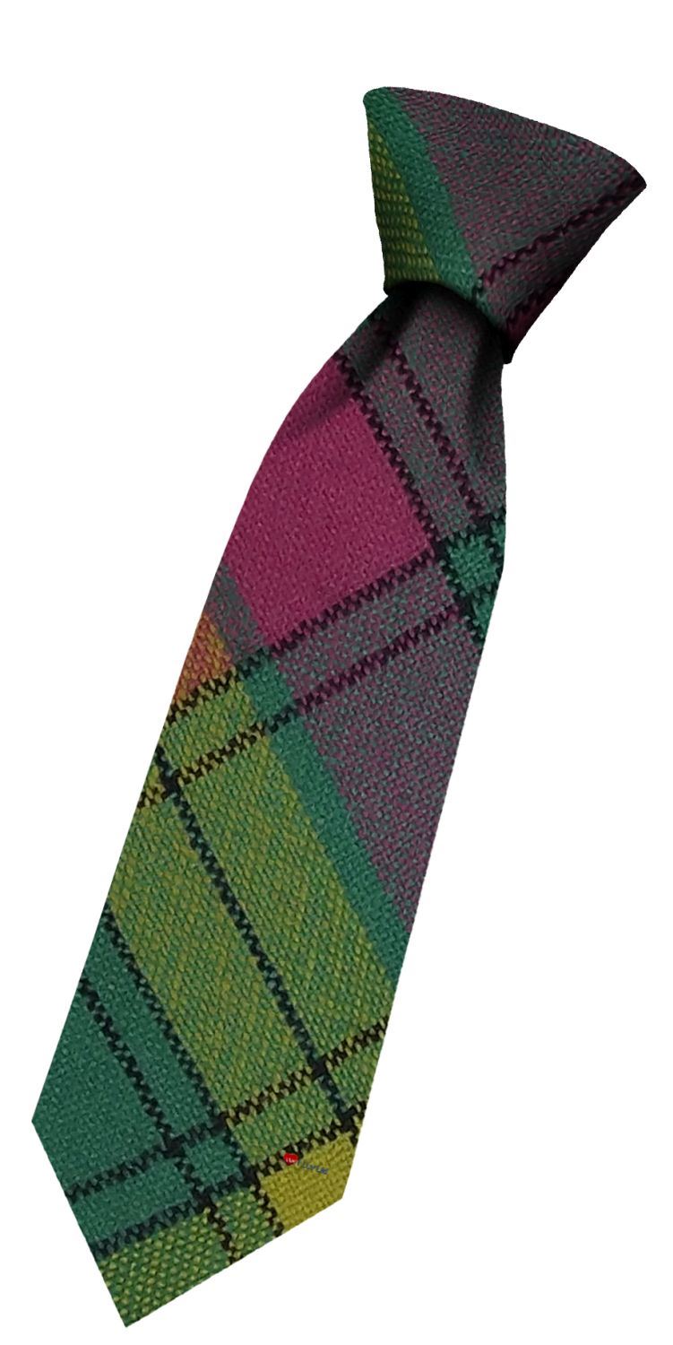 Cravatta di lana ragazzo in tessuto scozzese MacMillan vecchio tartan antico