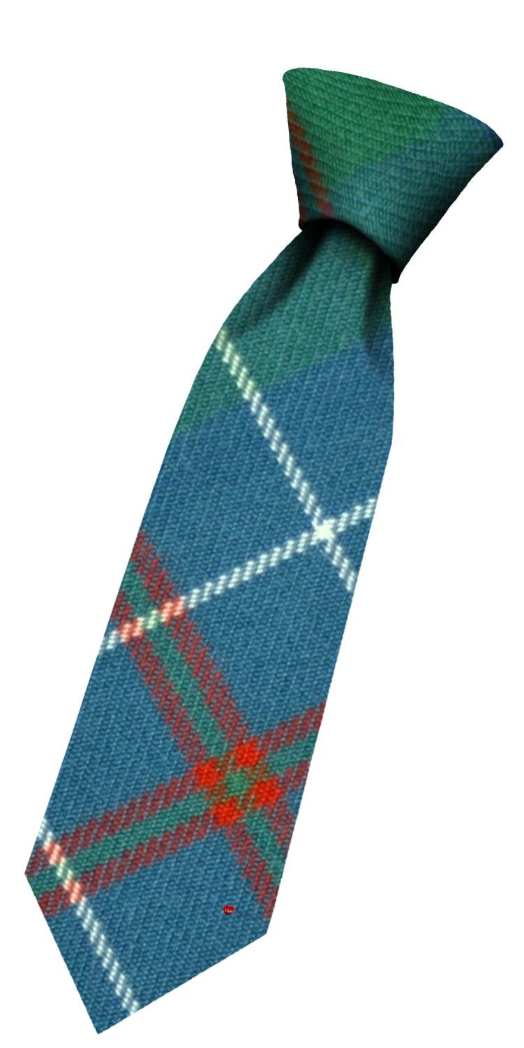 Cravatta di lana ragazzo in tessuto scozzese MacHardy tartan antico