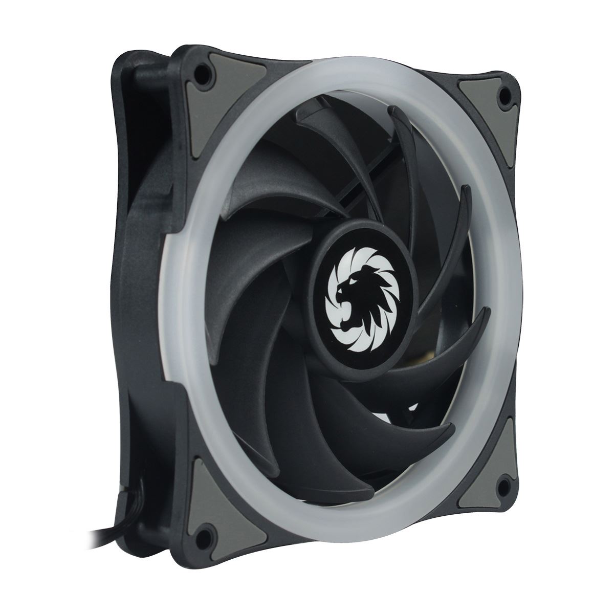 120mm Game Max Rainbow RGB Effect LED Ring Cooling Fan 4-Pin PWM ...