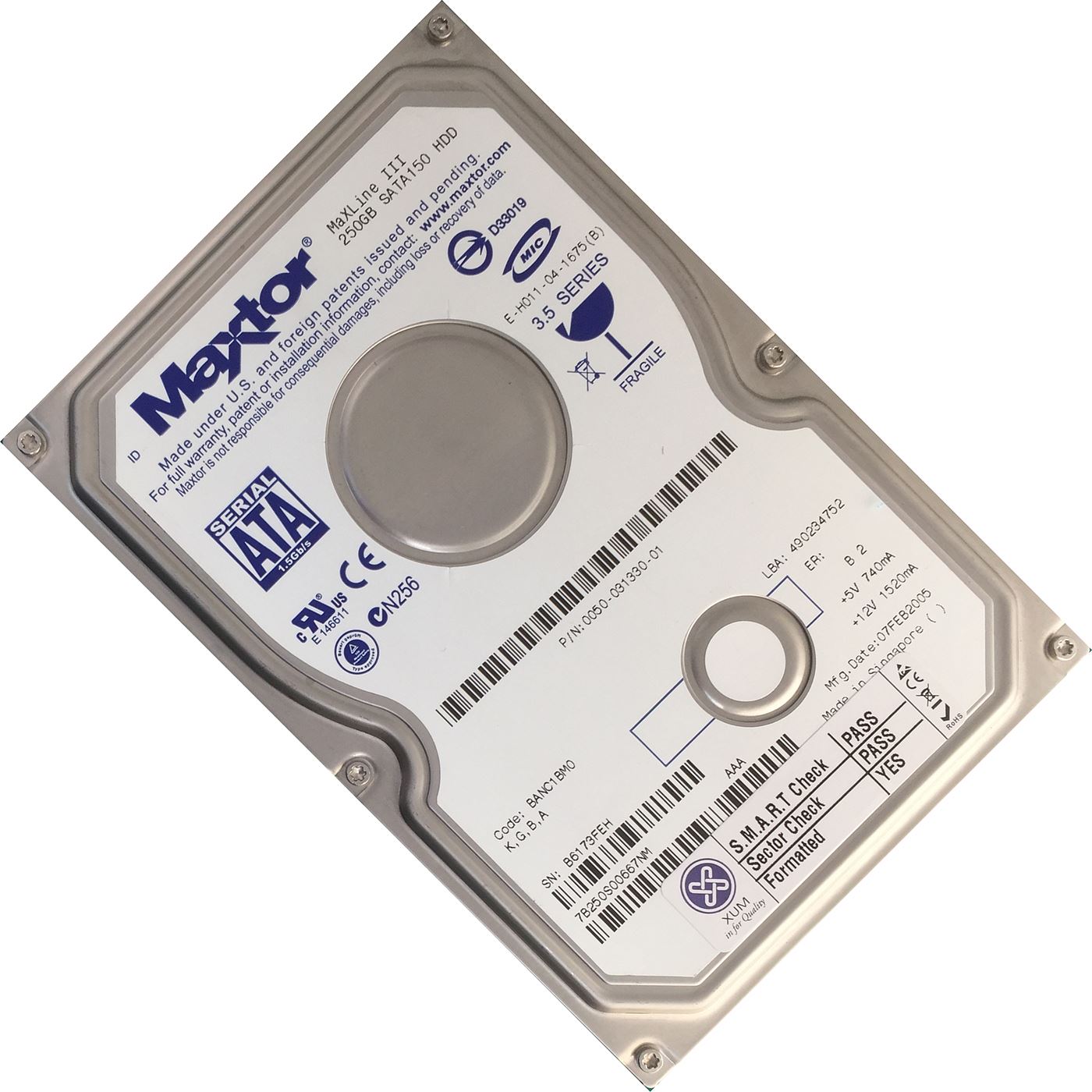 250GB 3.5" inch SATA Desktop Internal Hard Drive HDD PC CCTV DVR DISK ...