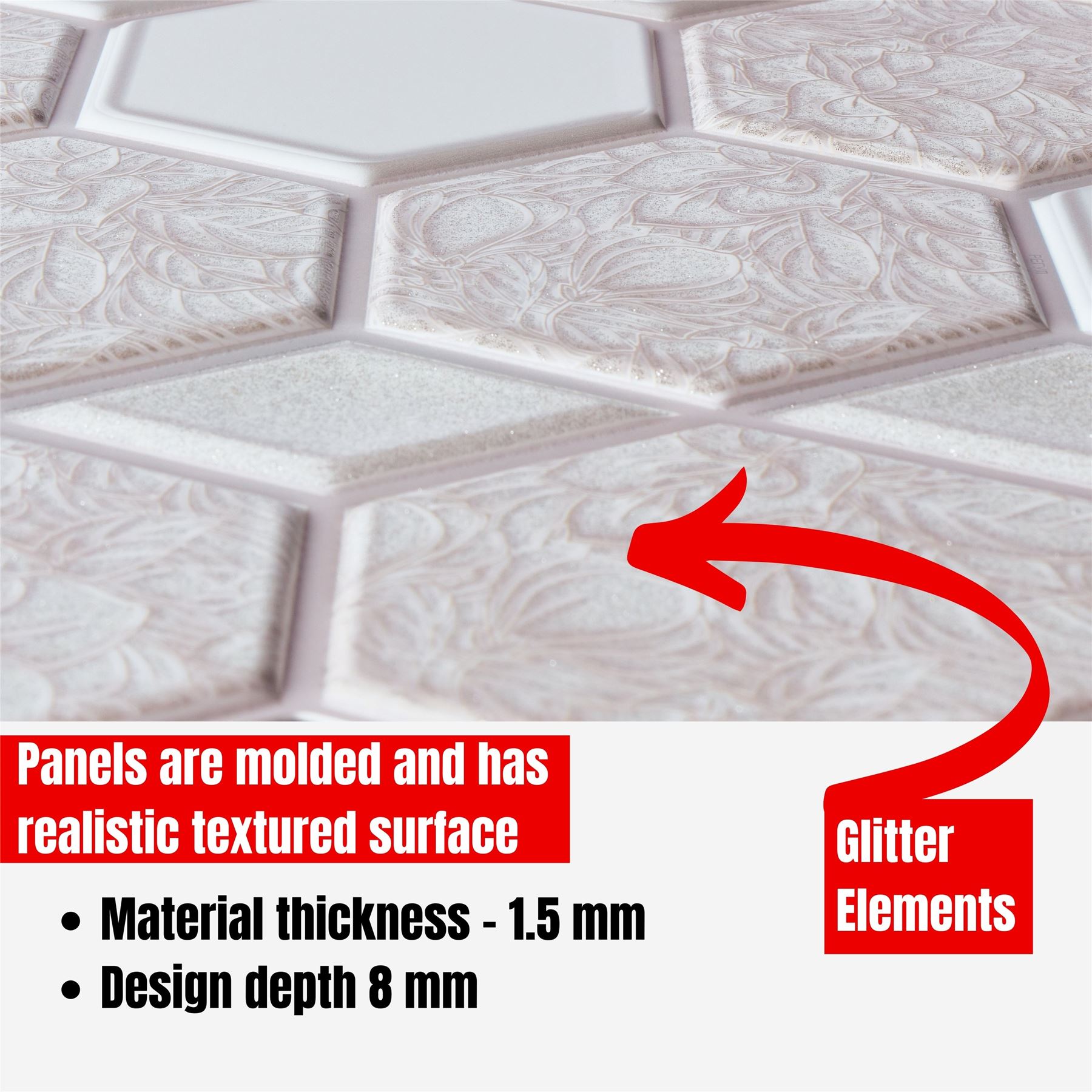 Kitchen Bathroom PVC Wall Cladding Panels Splashback Backsplash Splash ...