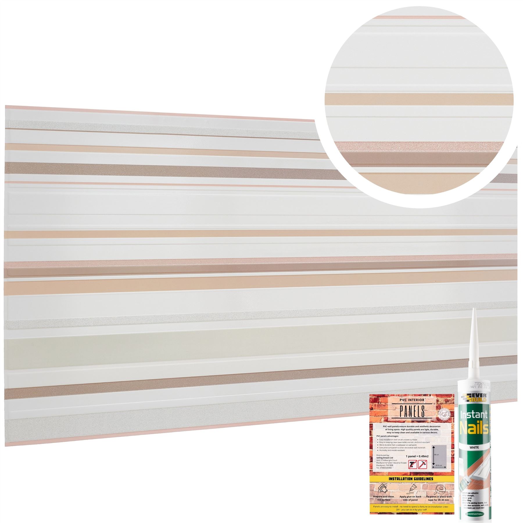 Kitchen Bathroom PVC Wall Cladding Panels Splashback Backsplash Splash ...