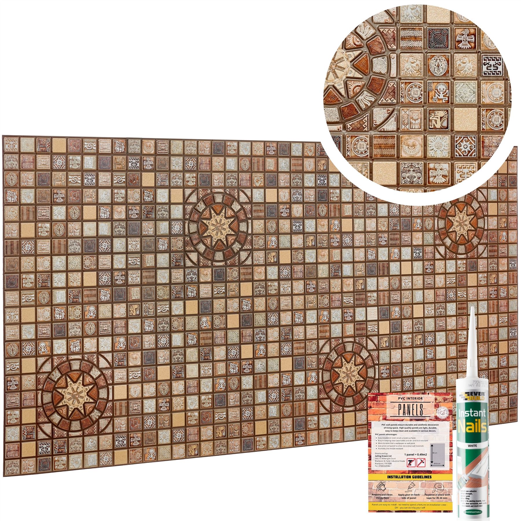 Kitchen Bathroom PVC Wall Cladding Panels Splashback Backsplash Splash ...