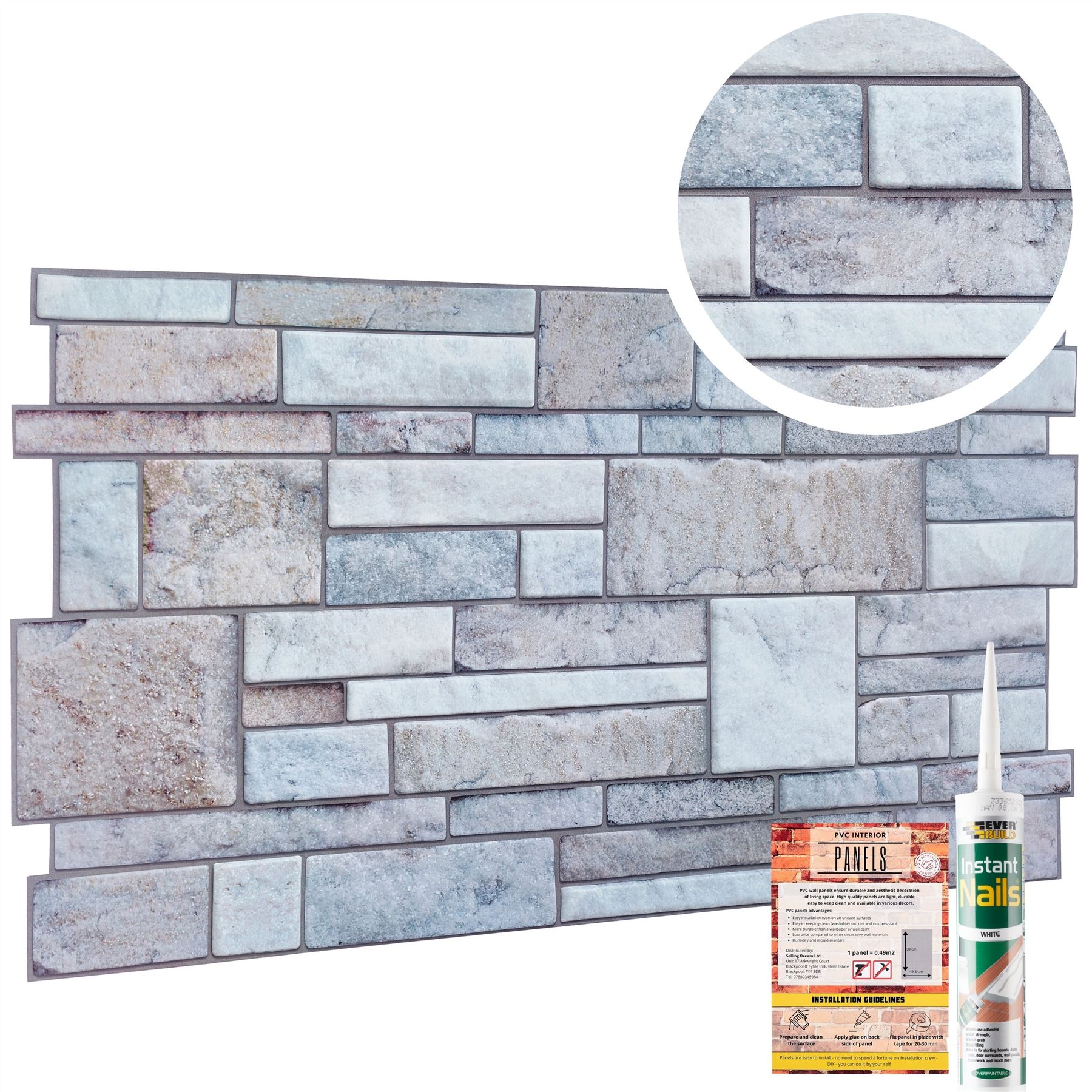 Kitchen Bathroom PVC Wall Cladding Panels Splashback Backsplash Splash ...