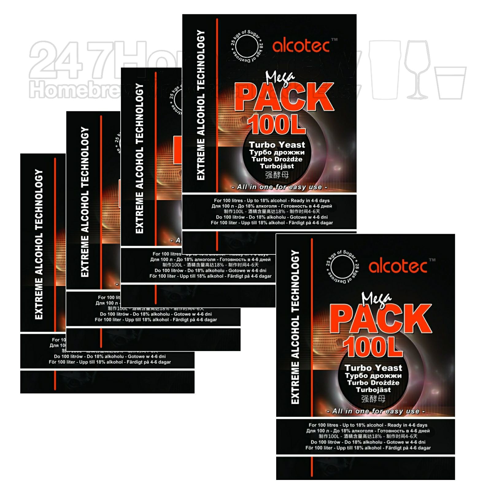 Alcotec Mega Pack 100L Turbo Yeast All in One 18% 4-6 days | eBay UK