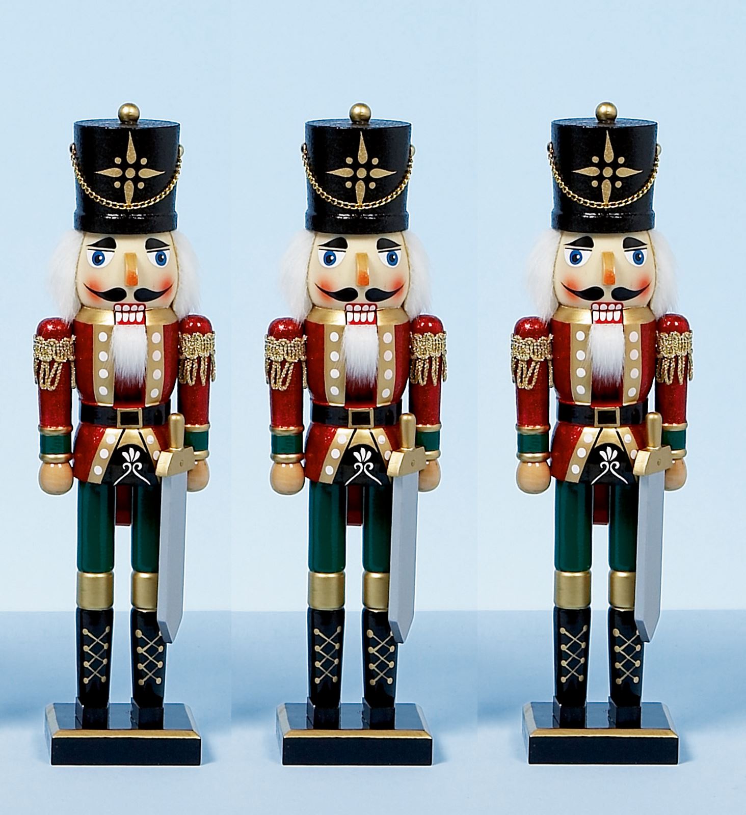 38CM XMAS CHRISTMAS TRADITIONAL STYLE NUTCRACKER WOODEN GUARD BALLET ...