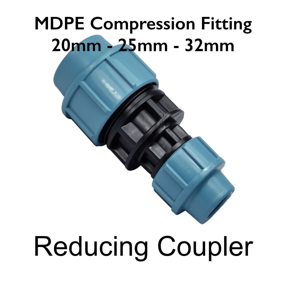 Compression Reducing-Coupler MDPE Fitting Irrigation 20mm 25mm 32mm Not | eBay