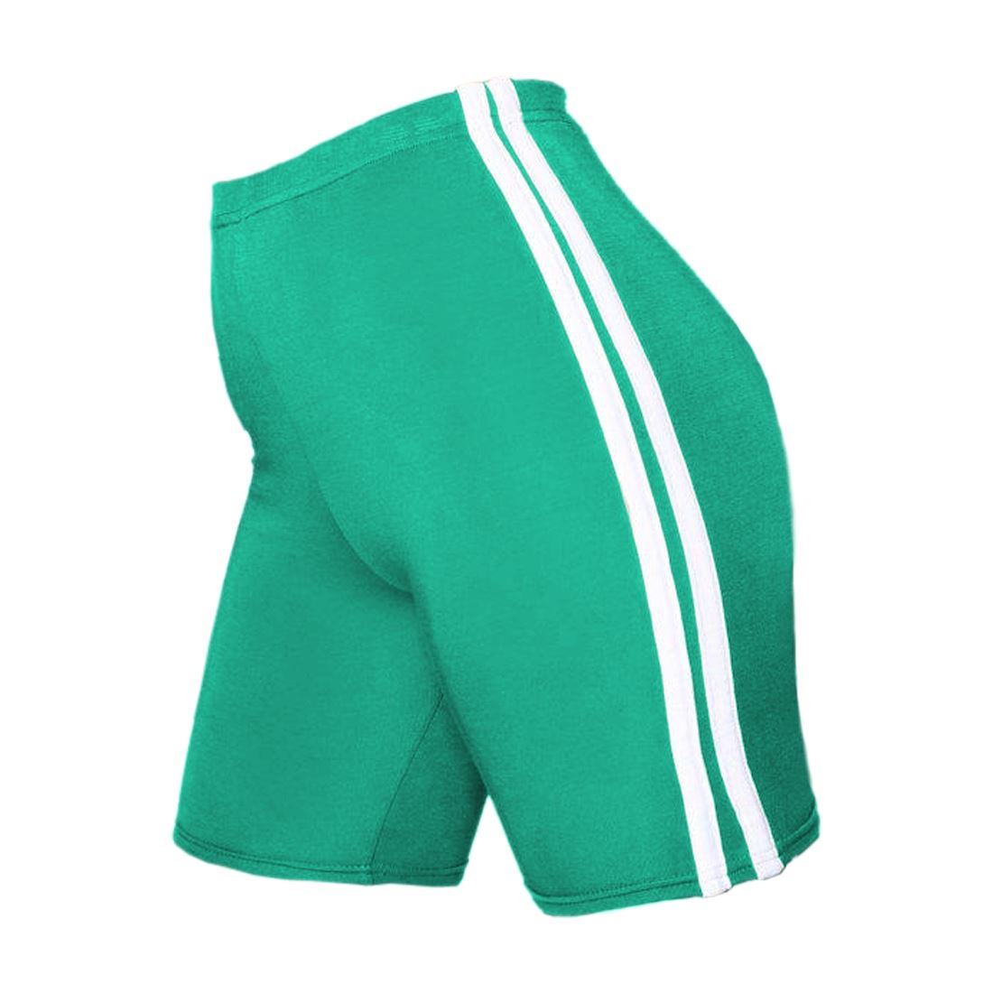 New Ladies Side Double Stripe Active Gym Viscose Cycling Shorts Summer