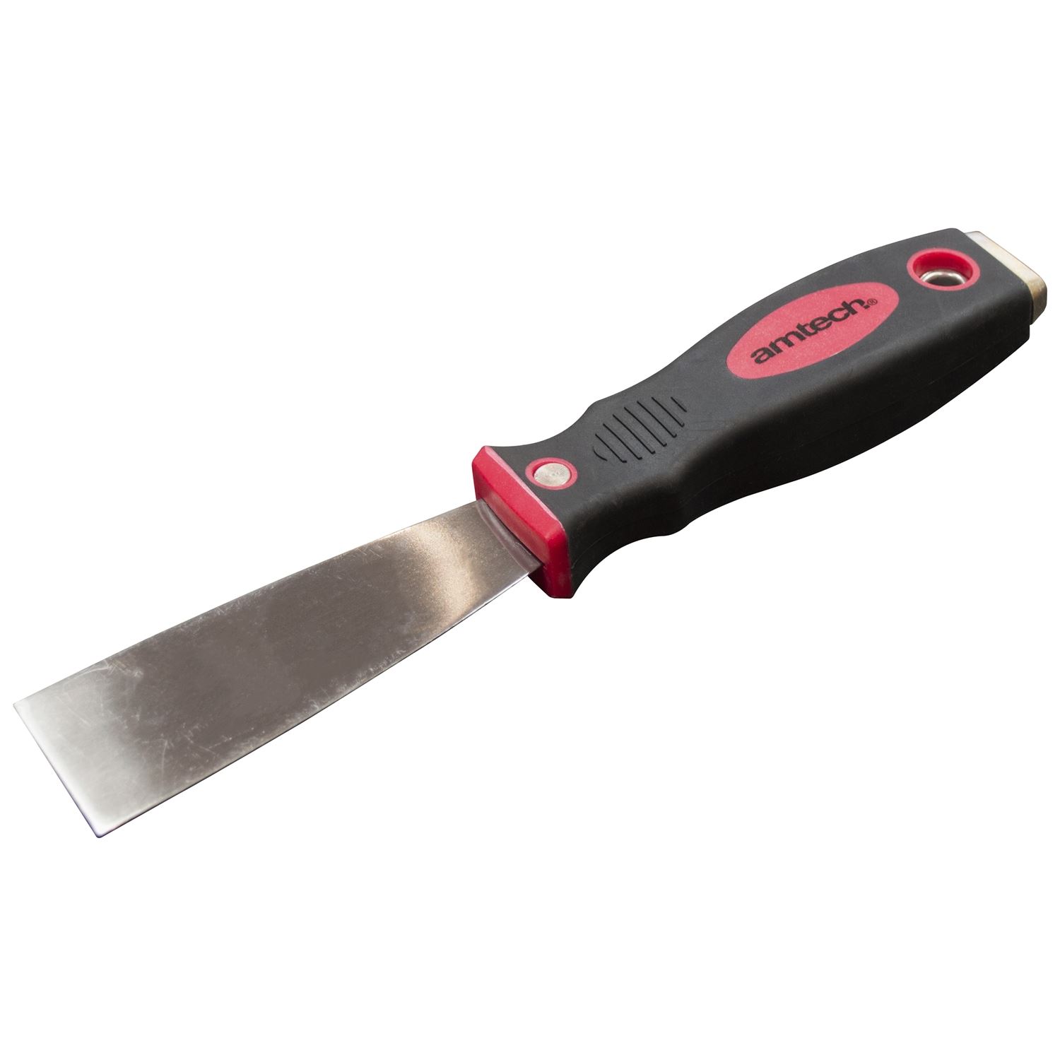 AM-TECH 1 1/2" Paint Scraper Tempered Spring Steel Blade Soft Handle ...
