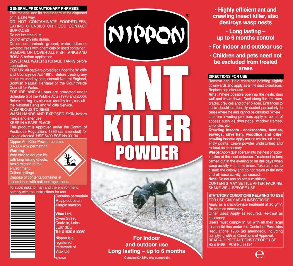 Nippon Ant Killer Powder for Ants & Crawling Insects Lasts Up To Six ...
