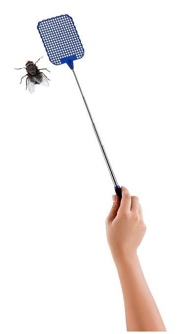 Fly Swatter Telescopic Insect Swat Killer Bee Wasp Bug Long Coloured ...
