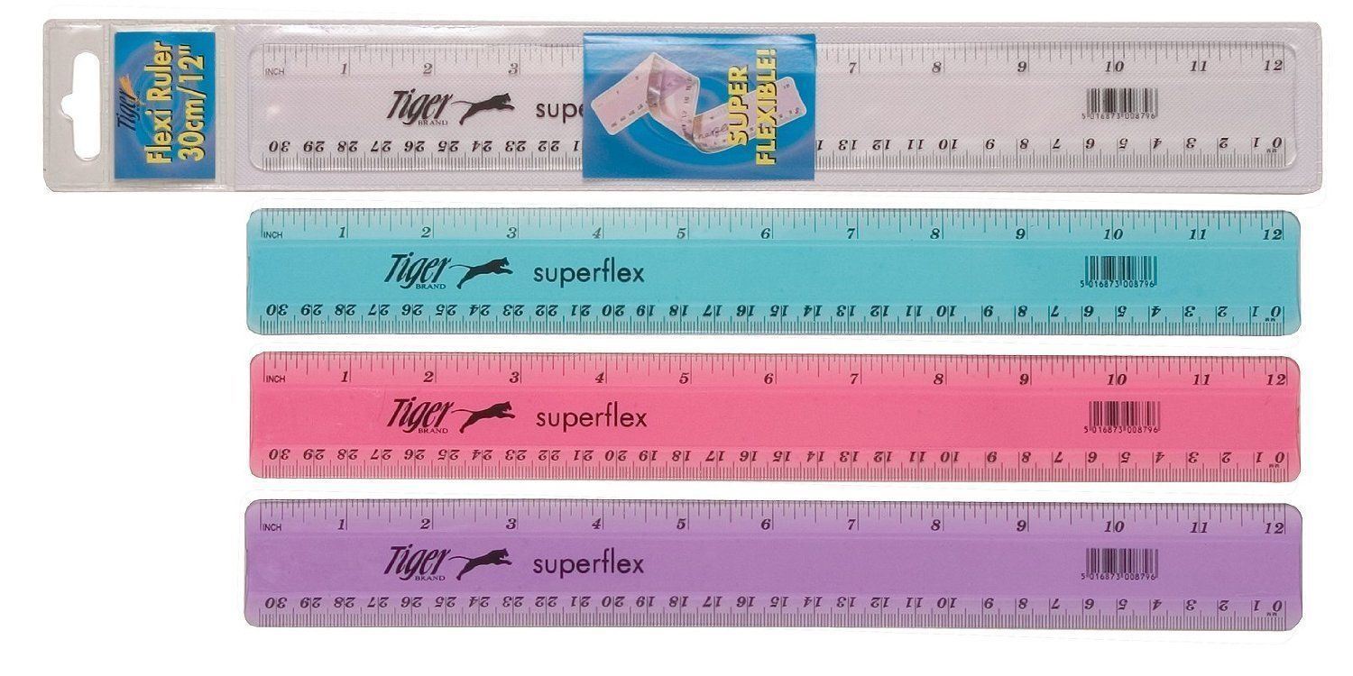Assorted Flexi Ruler 30cm Shatterproof School Office Stationery Kids ...