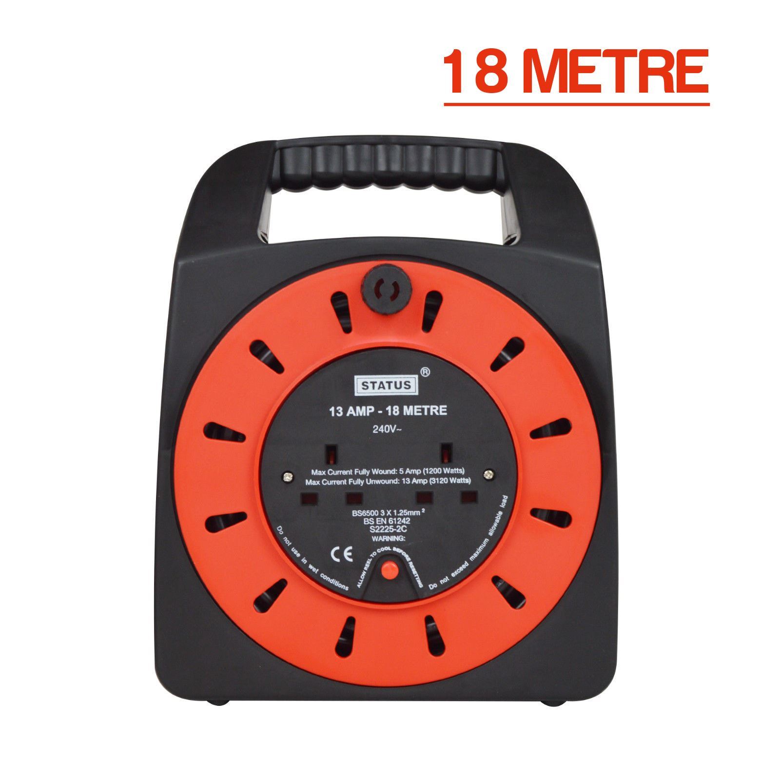 5M 10M 15M 20M 25M Extension Lead Reel 1 2 4 6 8 10Way Cable Socket 13A