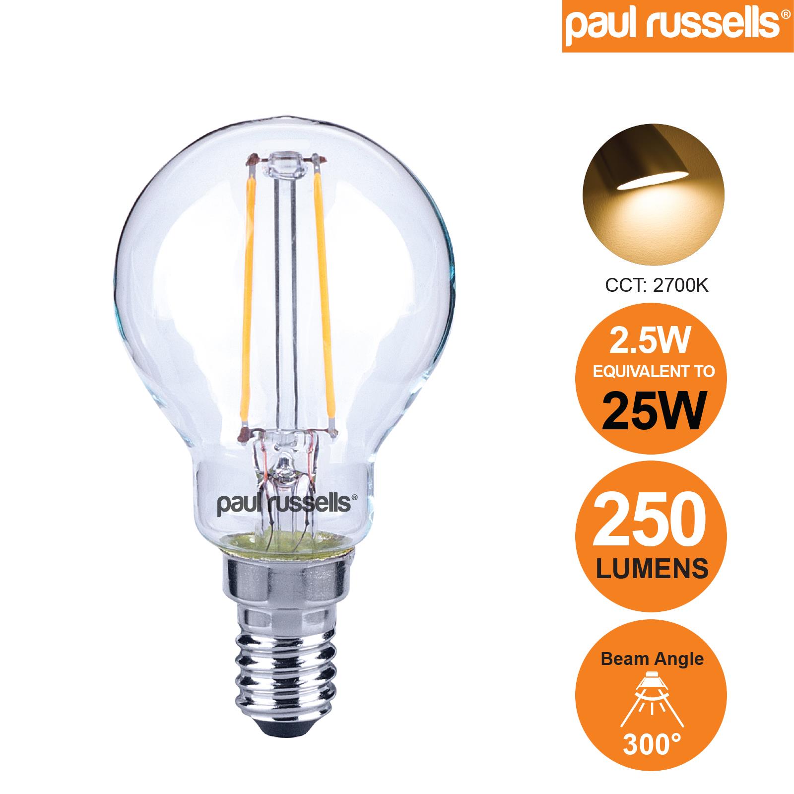 40W 25W LED Round Golf Light Bulbs Warm/Amber Small Screw E14 B22 B15 E27 Bulb | eBay UK