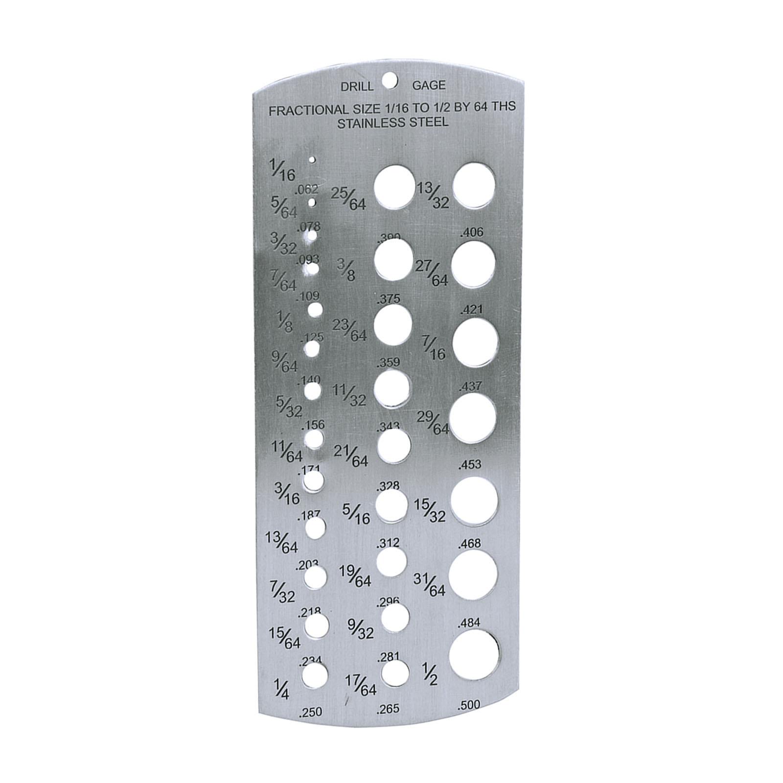 Drill Bit Gauge metric Imperial 1/16 -1/2" & 1-13mm 1 or 2 pcs ...