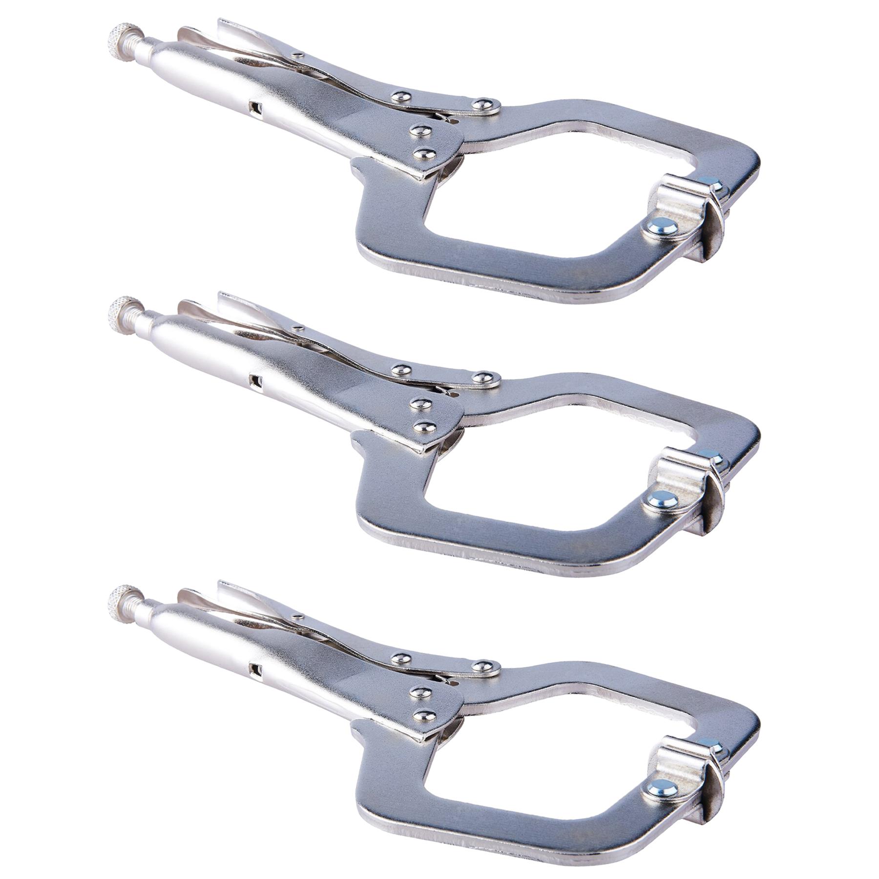 C Clamp Adjustable Jaws 6" & 11" Quick Release Lever Welding Work Clamp ...