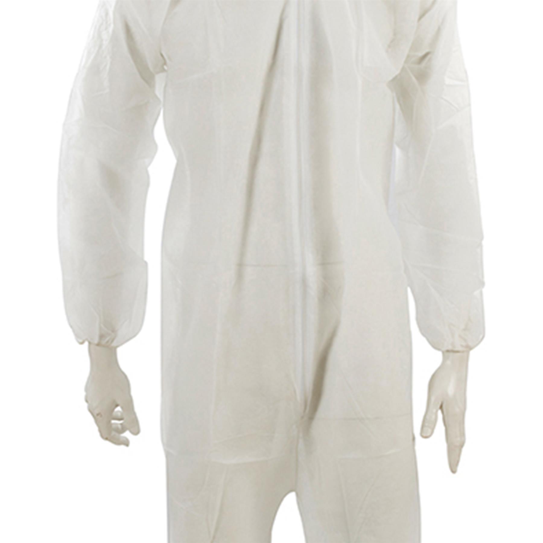 Disposable Coveralls White Hood Paper Suit Painters Protective Overalls ...