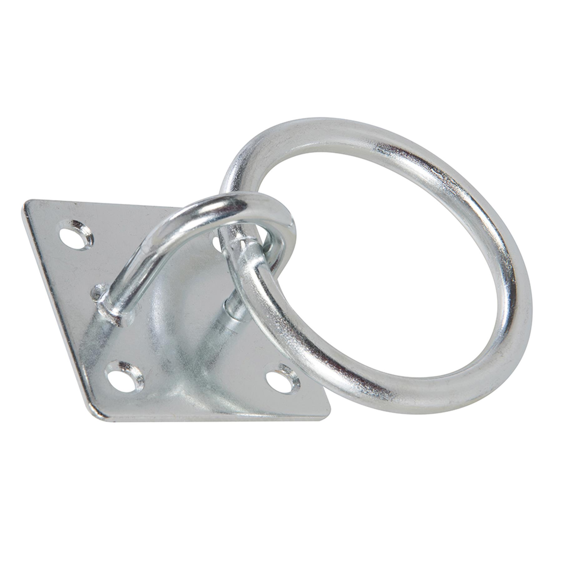 GALVANISED/BLACK STEEL STAPLE HOOK RING EYE PLATE Cable Rope Chain Boat ...