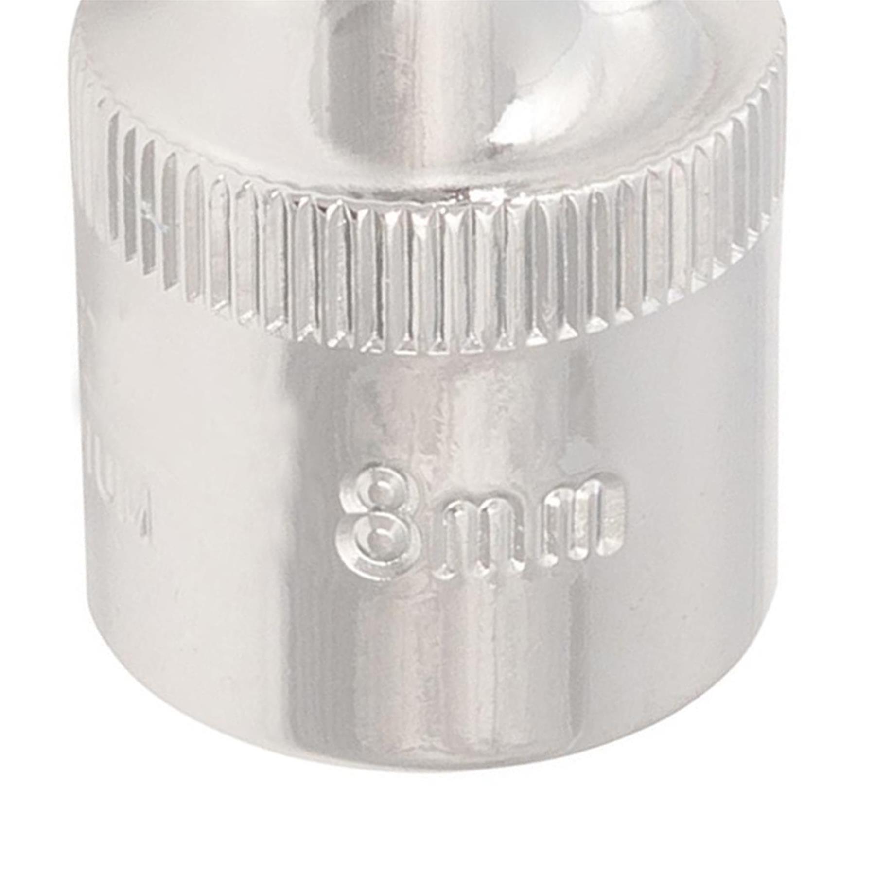 8mm - 32mm Metric Socket 1/2" Drive Chrome Vanadium Steel 6 Point Hex ...