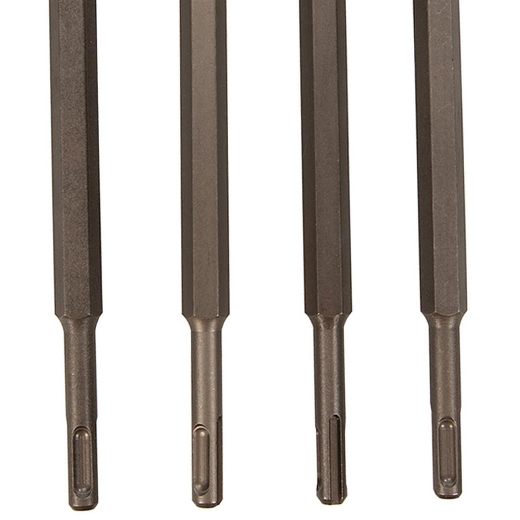 250mm SDS Plus Chisel Bits & Set Moil Point Narrow Gouge & Wide Hammer ...
