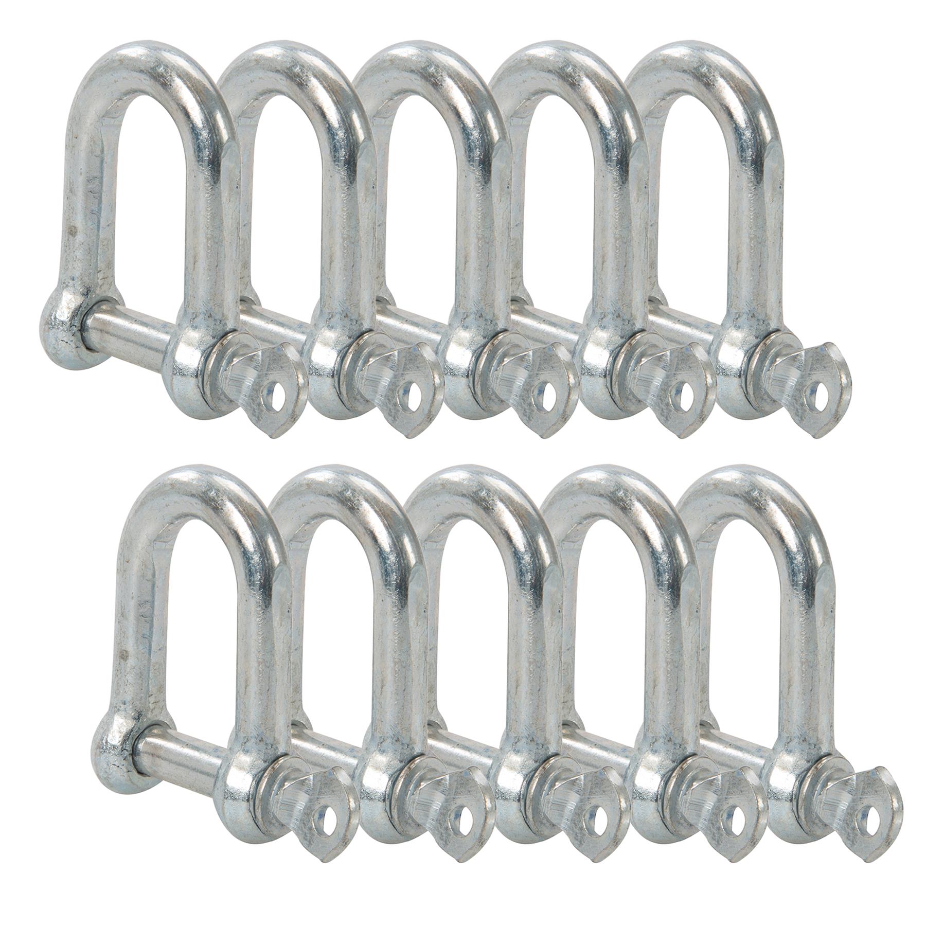 D Shackle Galvanised Steel 15MM, 17MM, 20MM, 27MM Heavy Duty Zinc ...