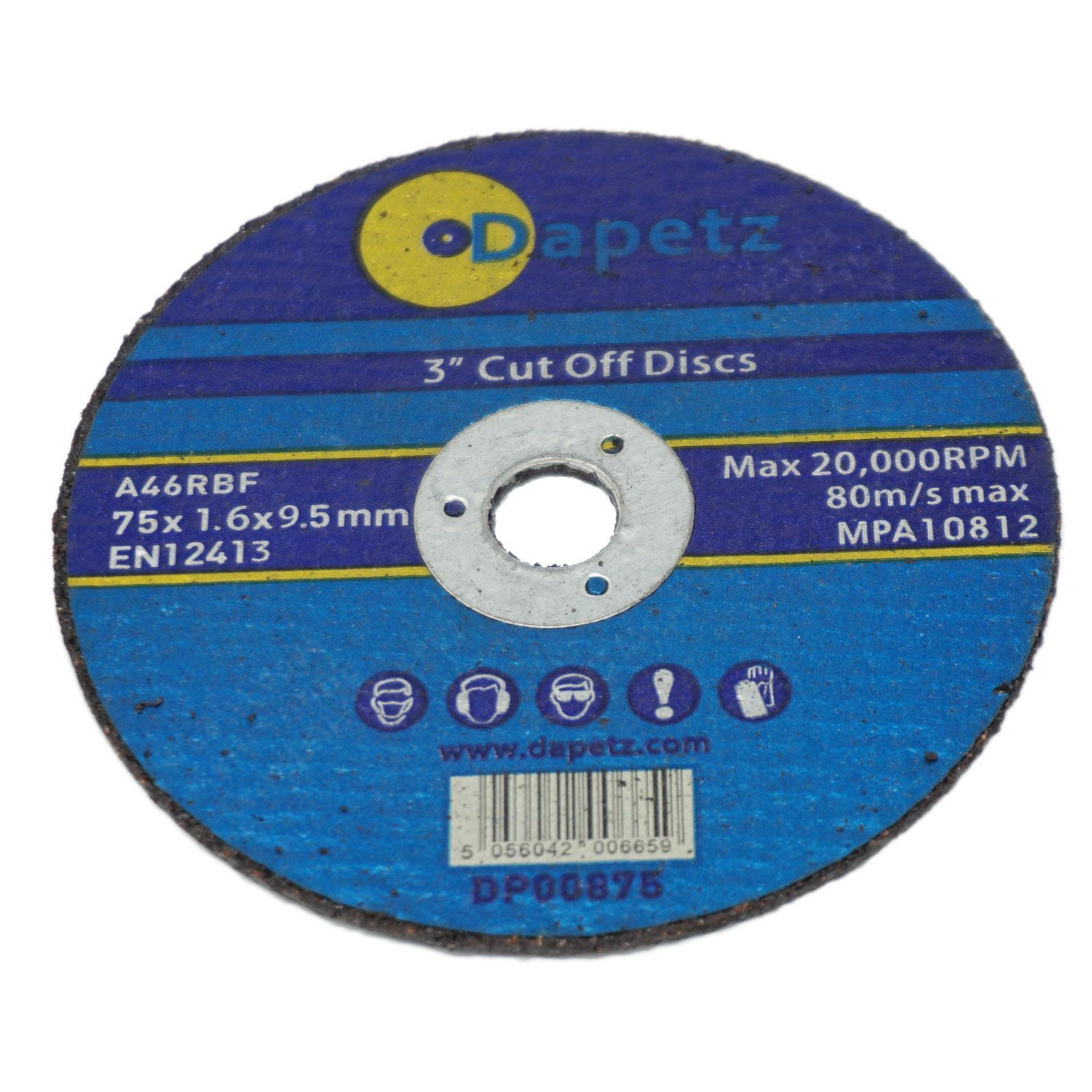 Metal Cutting Discs For Angle Grinder 3"75mm Stainless Steel Cut Off ...