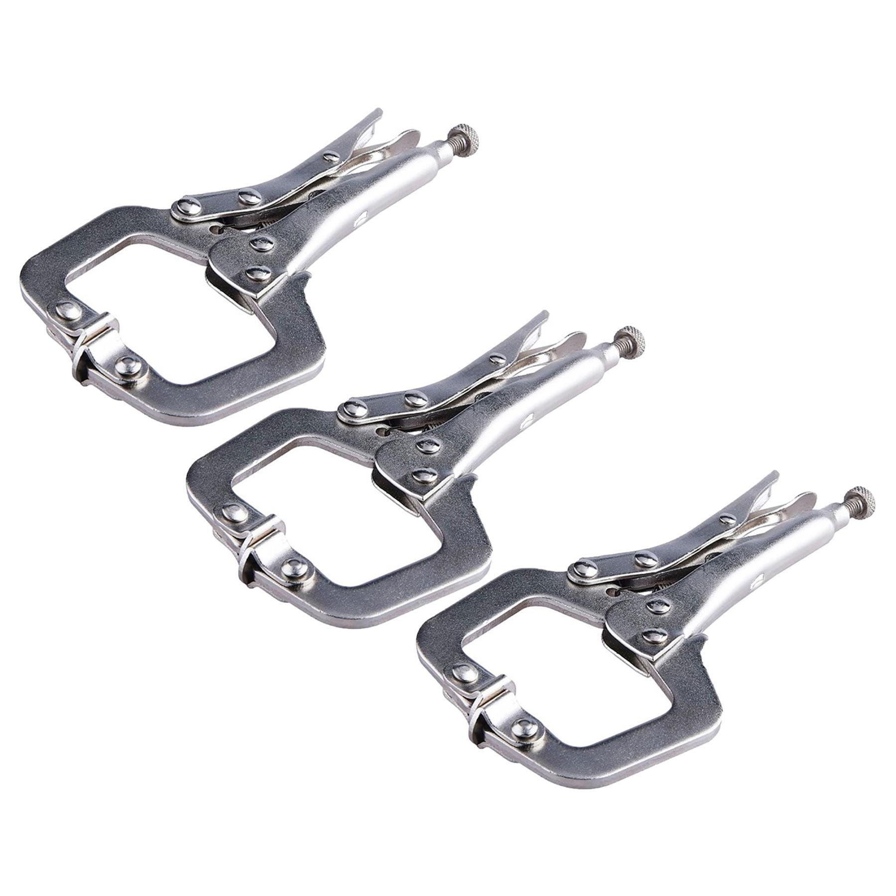 C Clamp Adjustable Jaws 6" & 11" Quick Release Lever Welding Work Clamp ...