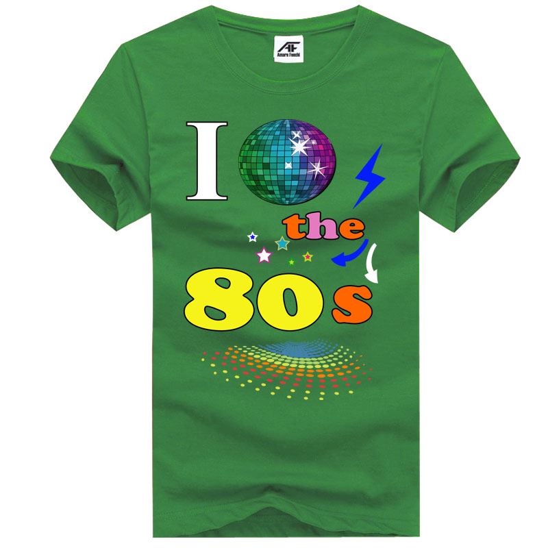 I Love The 80's eighties 80s Top Printed TShirt Womens Short Sleeve Tee ...
