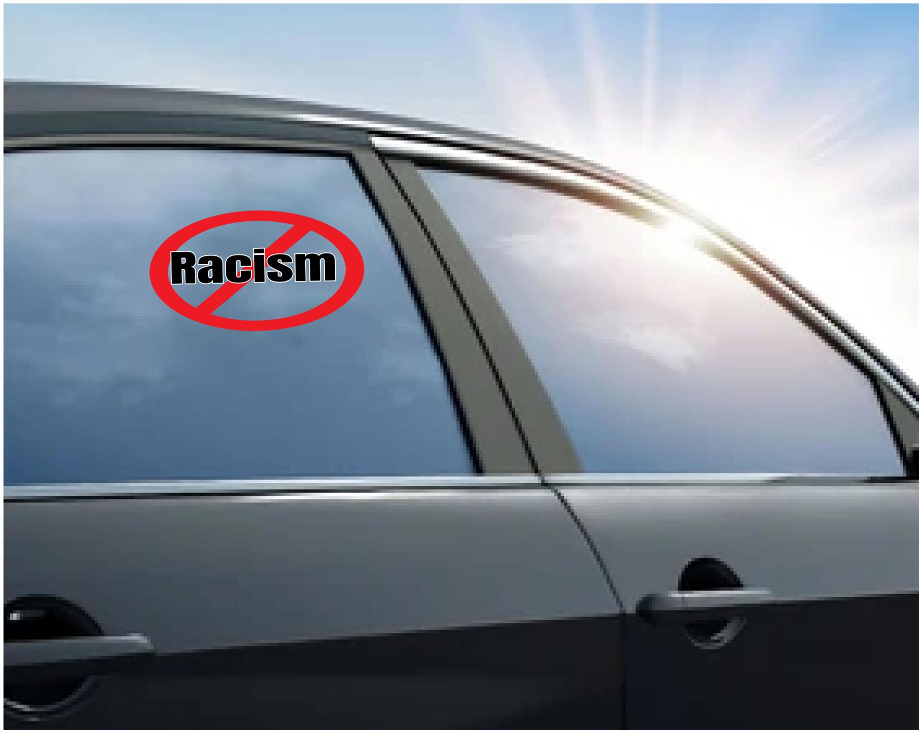 Stop Racism Car Window Laptop Sticker Self Adhesive Anti Racism ...