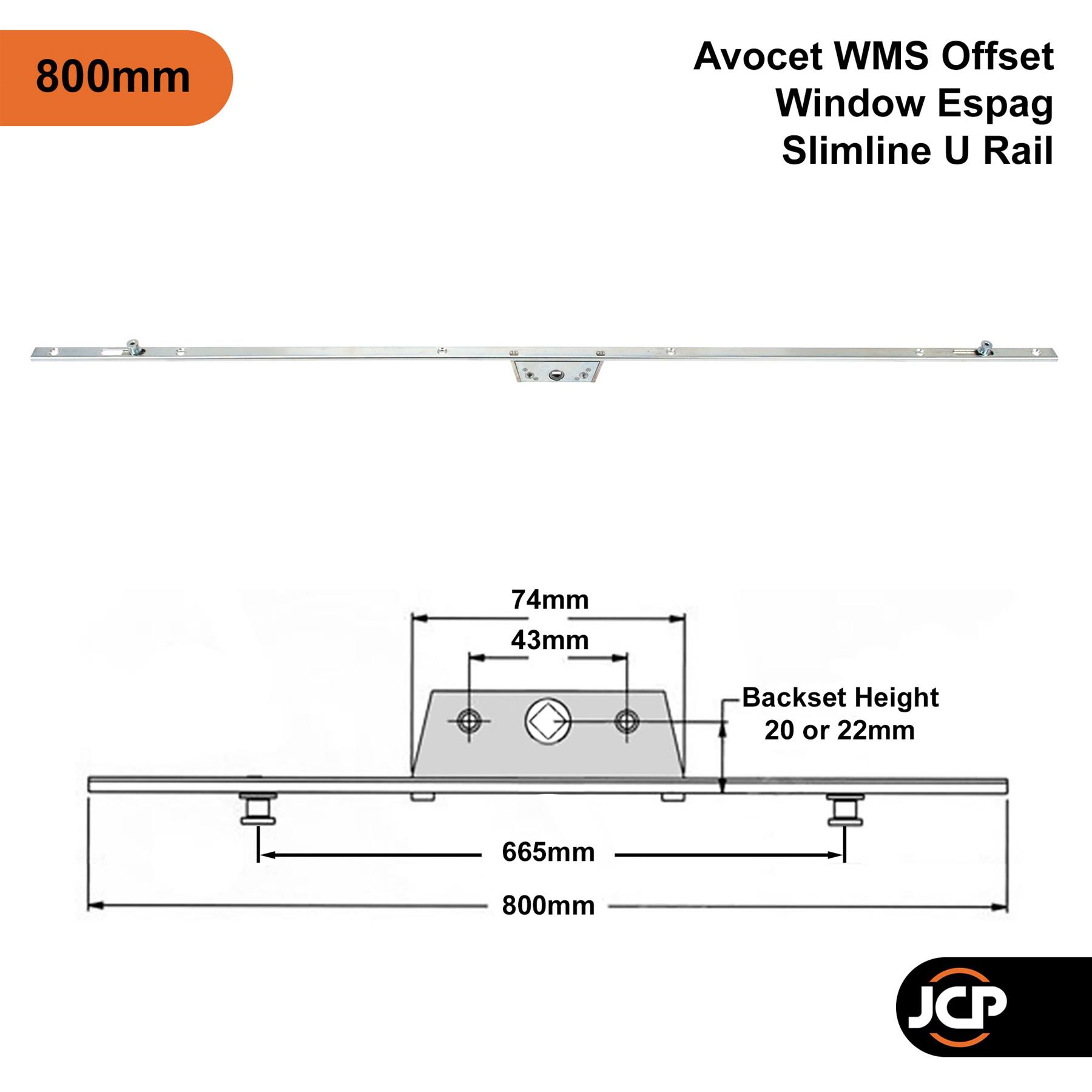 Offset Espag UPVC Window Lock Gearbox Mechanism 14mm U Rail Bar Rod ...