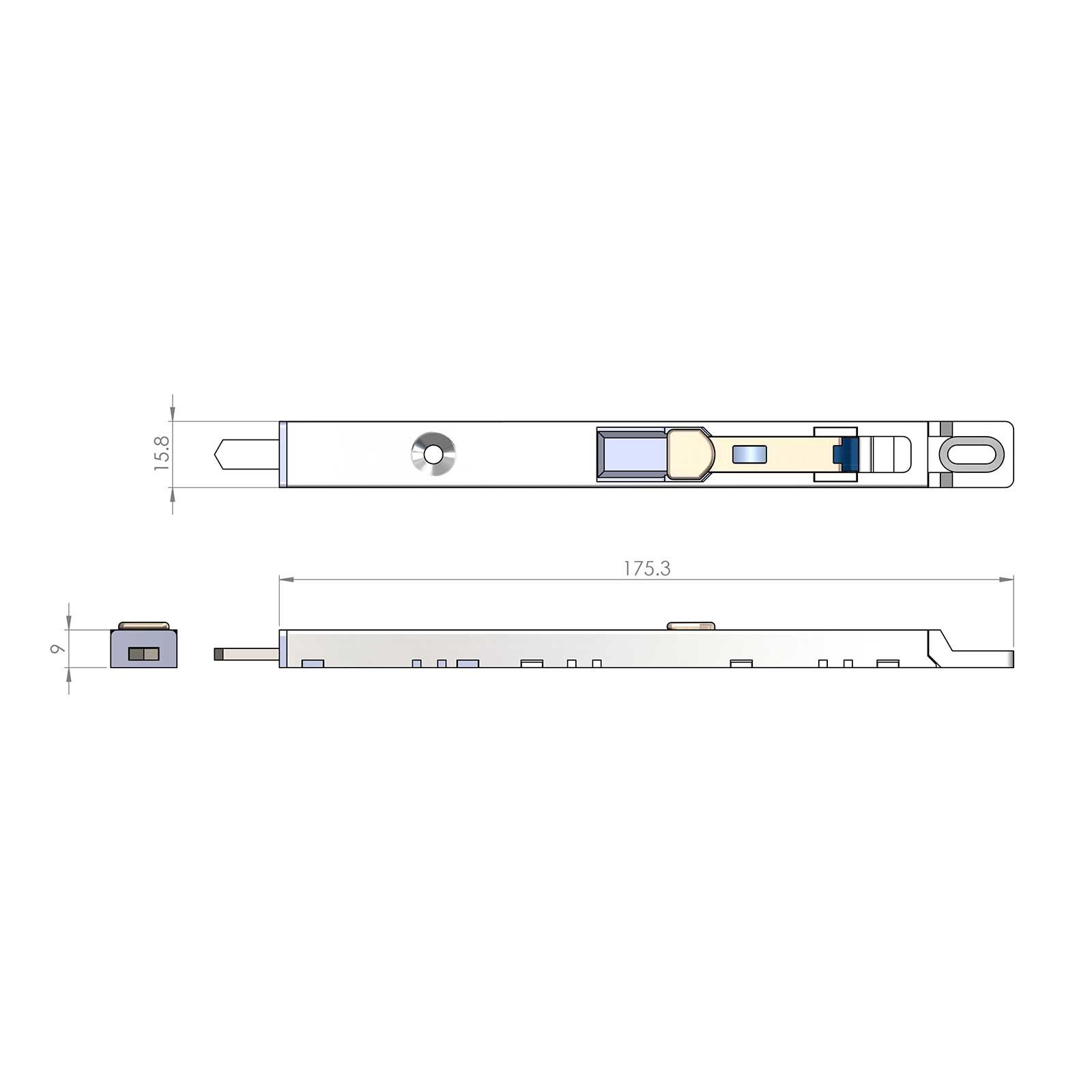 Pair Finger Bolt Shoot Bolt Locks Avocet Universal French Slave Door ...