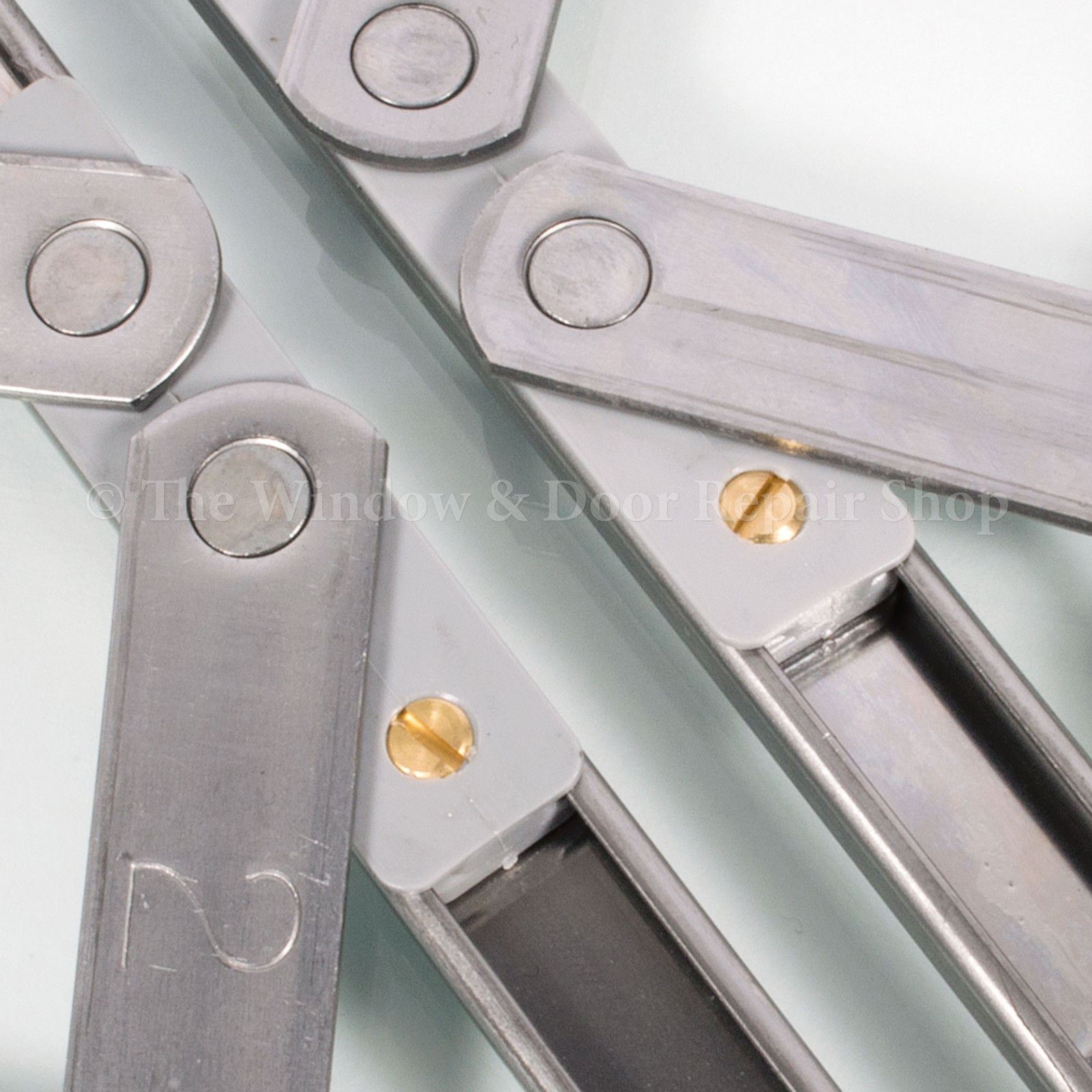 Pair of Slimline UPVC Window Hinges Narrow 15mm Wide Top Side Hung ...