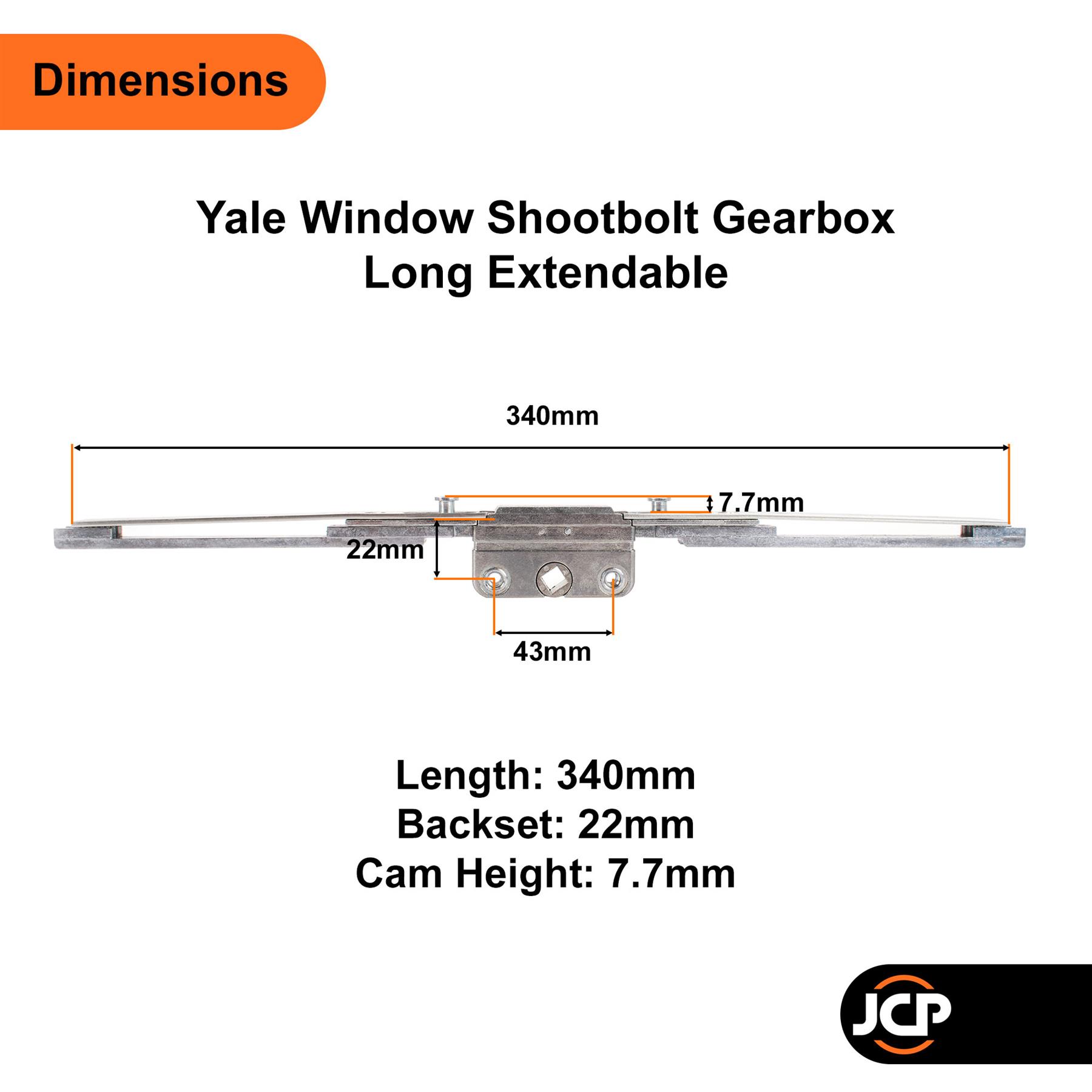 Yale Shootbolt Gearbox Mechanism UPVC Window Lock 20 or 22mm Backset ...
