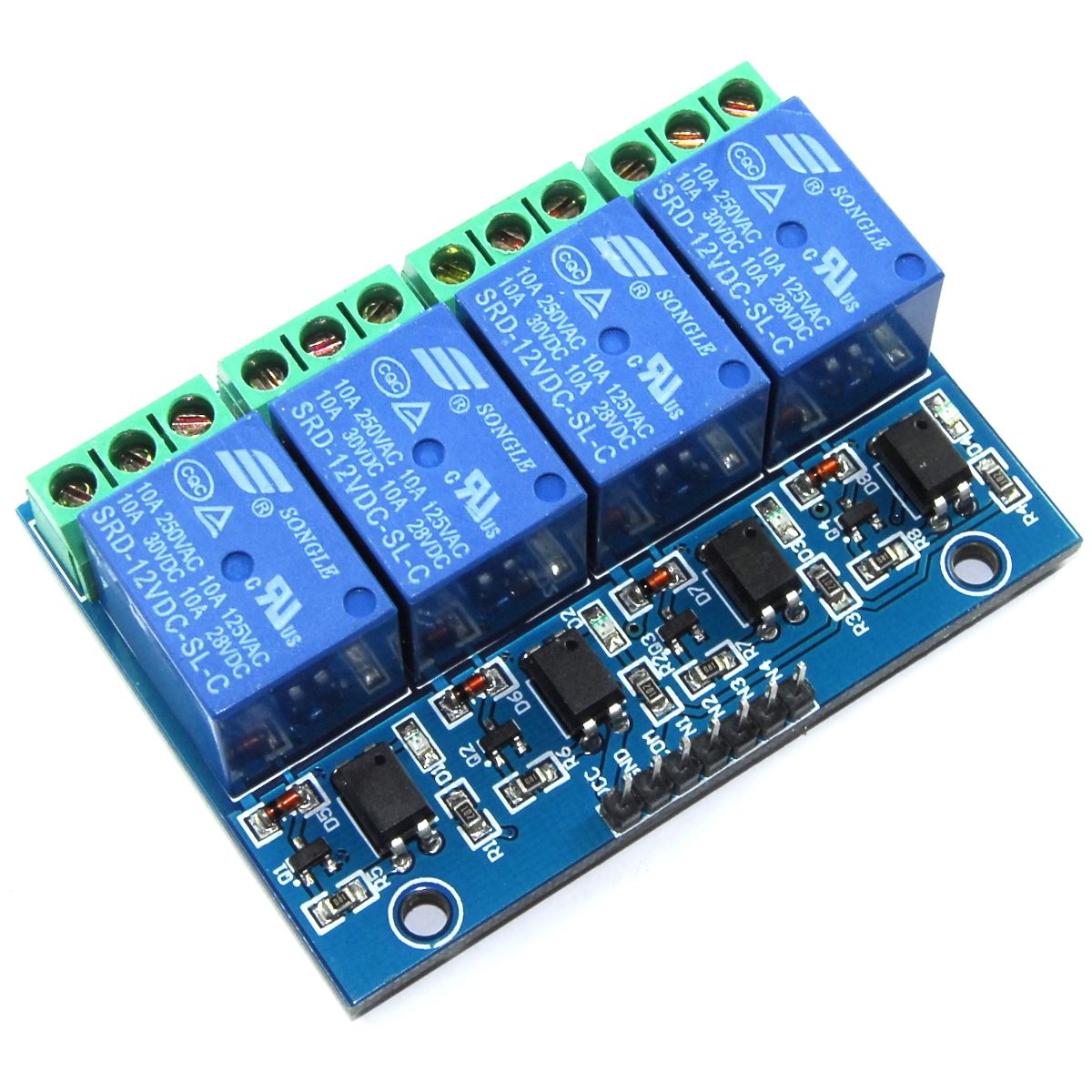 LC Technology Relay Module 1 2 4 8 Channel 5 12V 250V AC 30V DC Flux ...