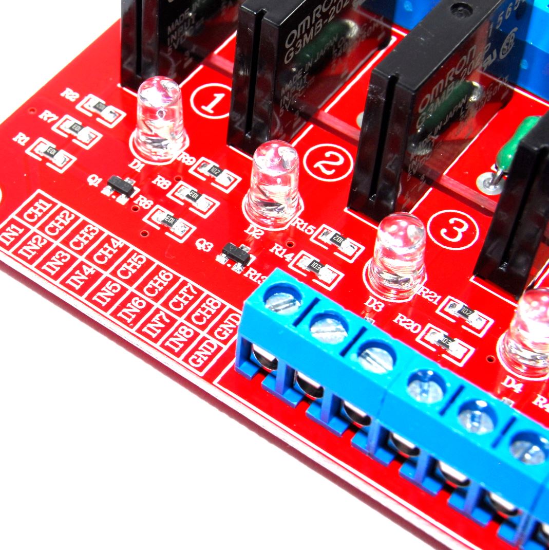 Keyes Solid State Relay Module 1 2 4 8 Channel 5V 240V AC Arduino Flux