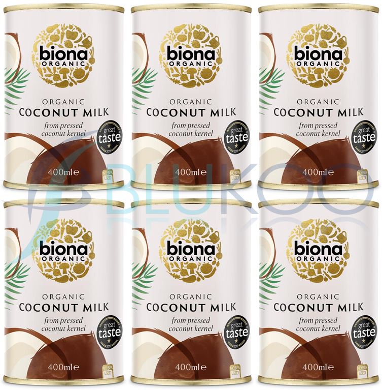 Biona Organic Coconut Milk - 400ml (Pack of 6) 5032722304413 | eBay