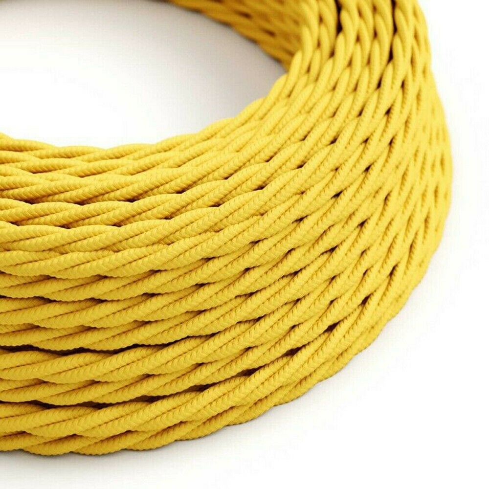 3 Core Electric Cable Braided Fabric Flex Cord Lighting Vintage Wire 0 ...