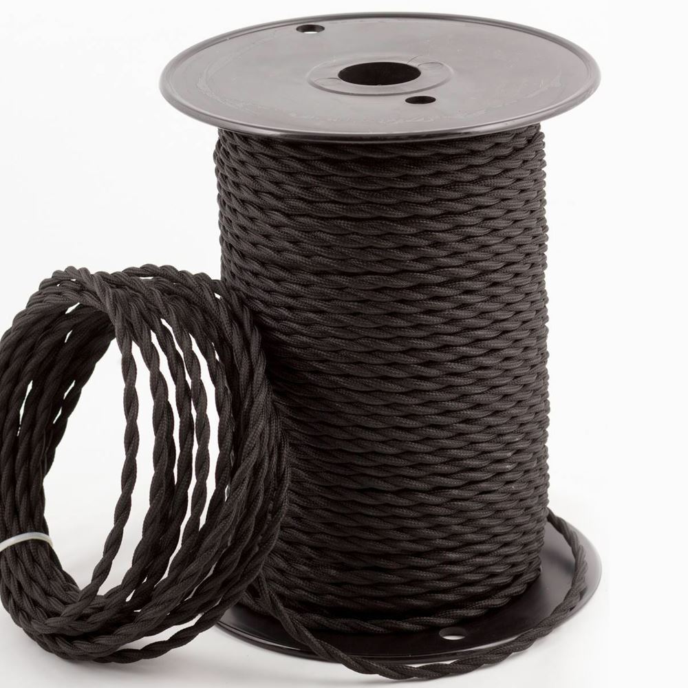 3 Core Electric Cable Braided Fabric Flex Cord Lighting Vintage Wire 0 ...