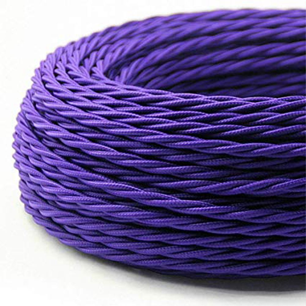 3 Core Electric Cable Braided Fabric Flex Cord Lighting Vintage Wire 0 ...