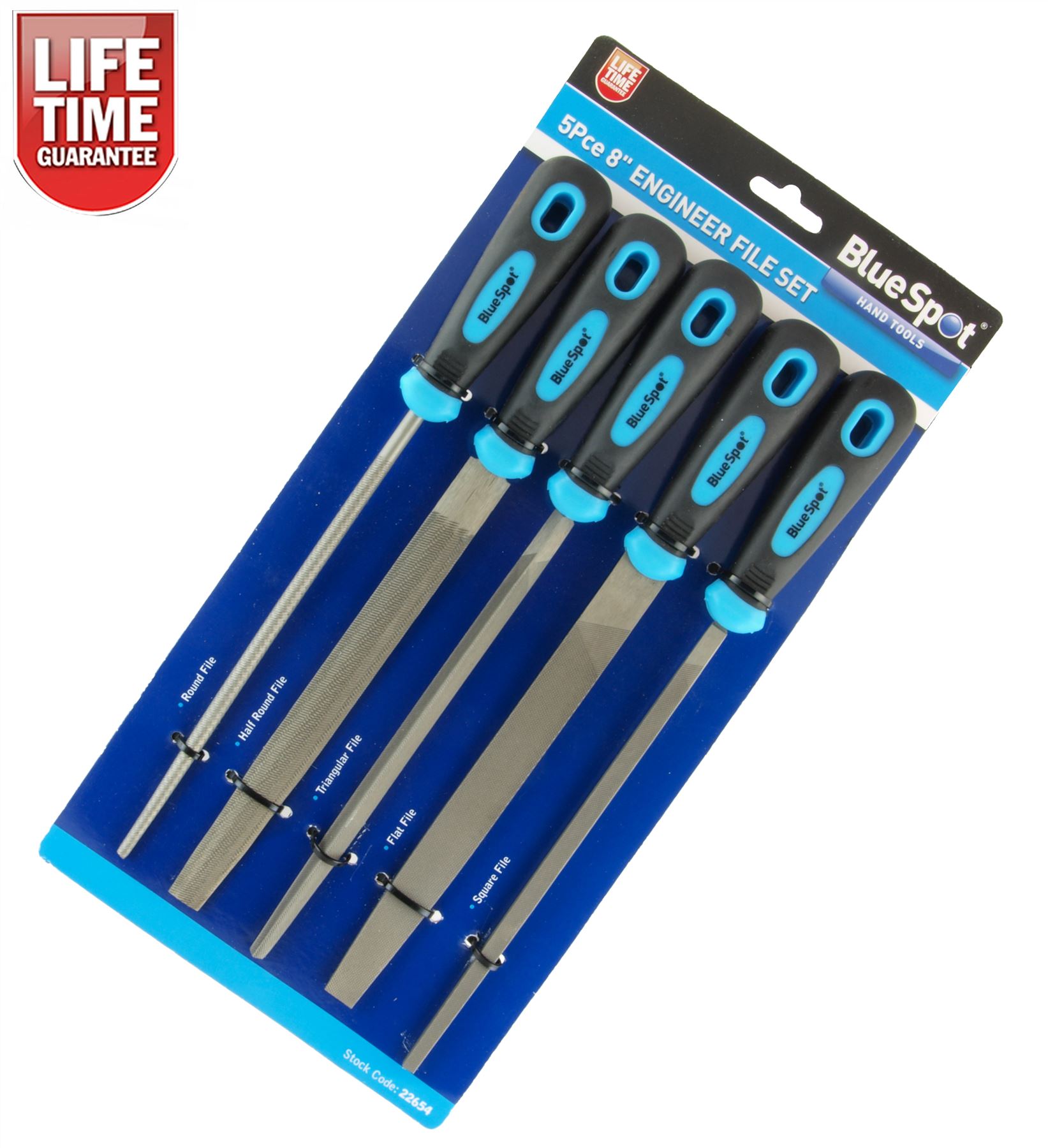 5pc 8" Inch Engineers File Set for Metal Round Flat Triangular Half ...