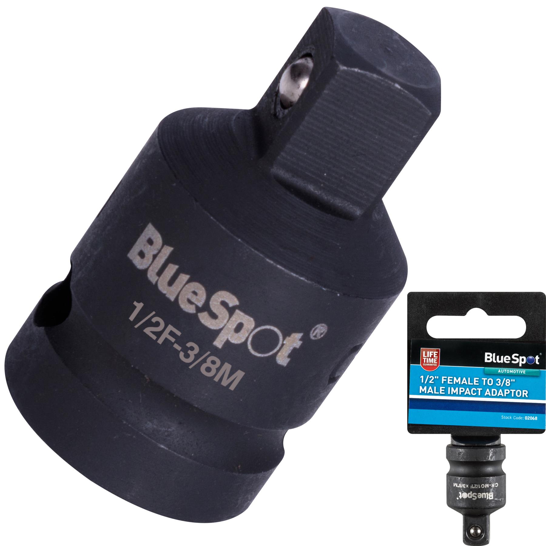 BlueSpot Socket Converter Reducer 1/2" Female to 3/8" Male Drive Impact ...
