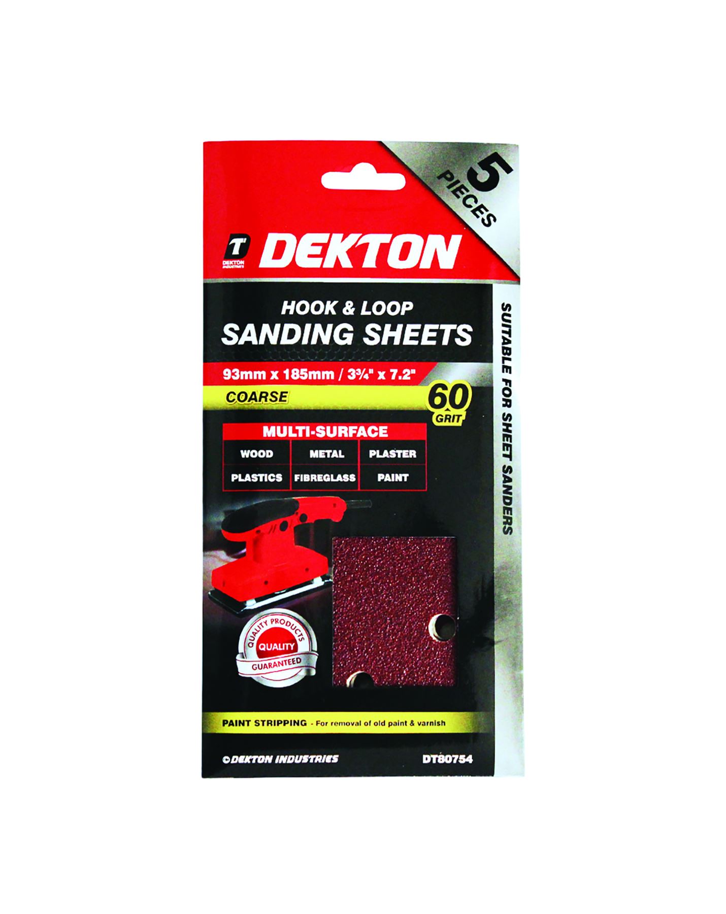 Dekton 1/3 Sanding Pads Rectangular Sheets 40 60 80 120 Or Mixed Grit ...