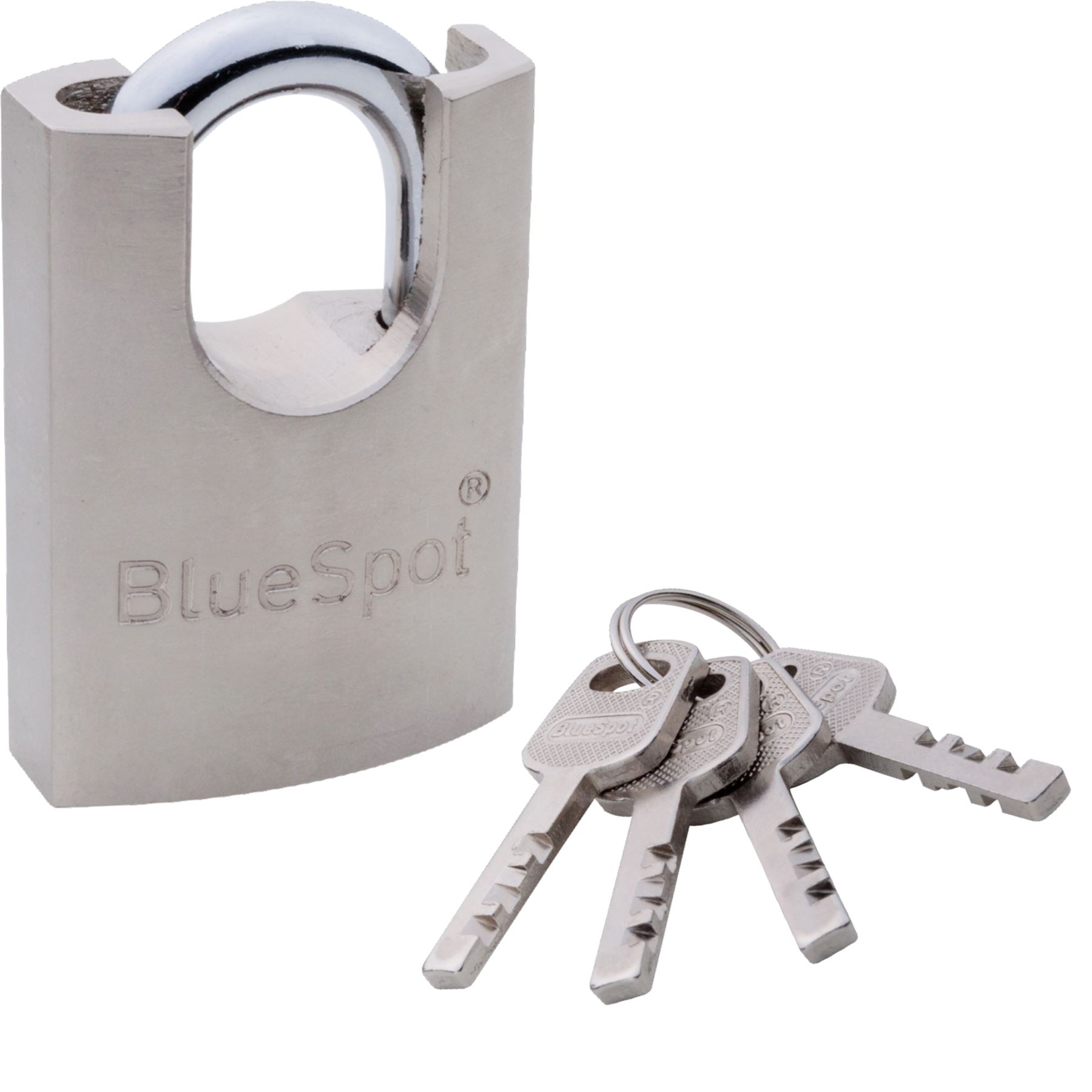 Bluespot High Security Shrouded Closed Shackle Padlock Steel Chain Lock ...