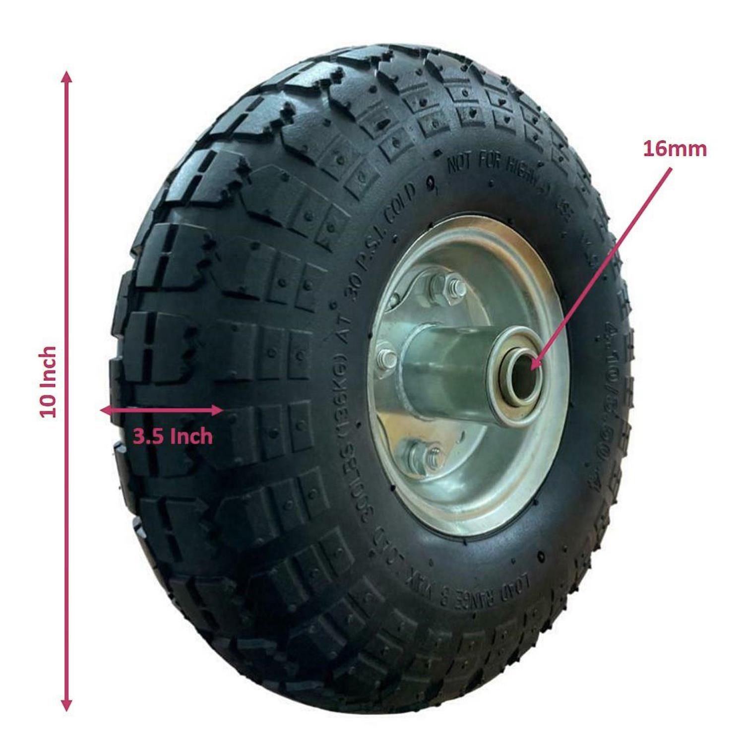 Bond Hardware 10 inch Solid Rubber Wheel Tyres, Yellow - 4 Count for ...