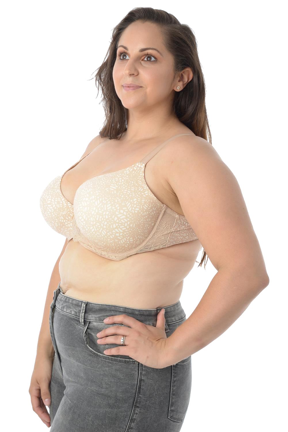 New Ladies Printed Plus Size Push Up Padded Bras UK 36C 44DD EBay