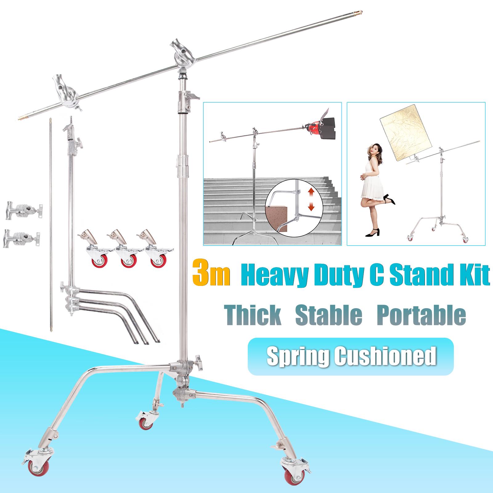 Studio C-Stand Boom Arm Century Stand Heavy Duty Dolly Turtle Base ...