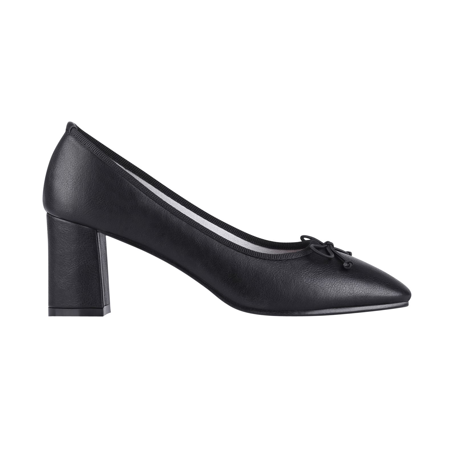 Krisp® Damen Pumps Mit Blockabsatz Im Ballerina Stil Mit Schleife