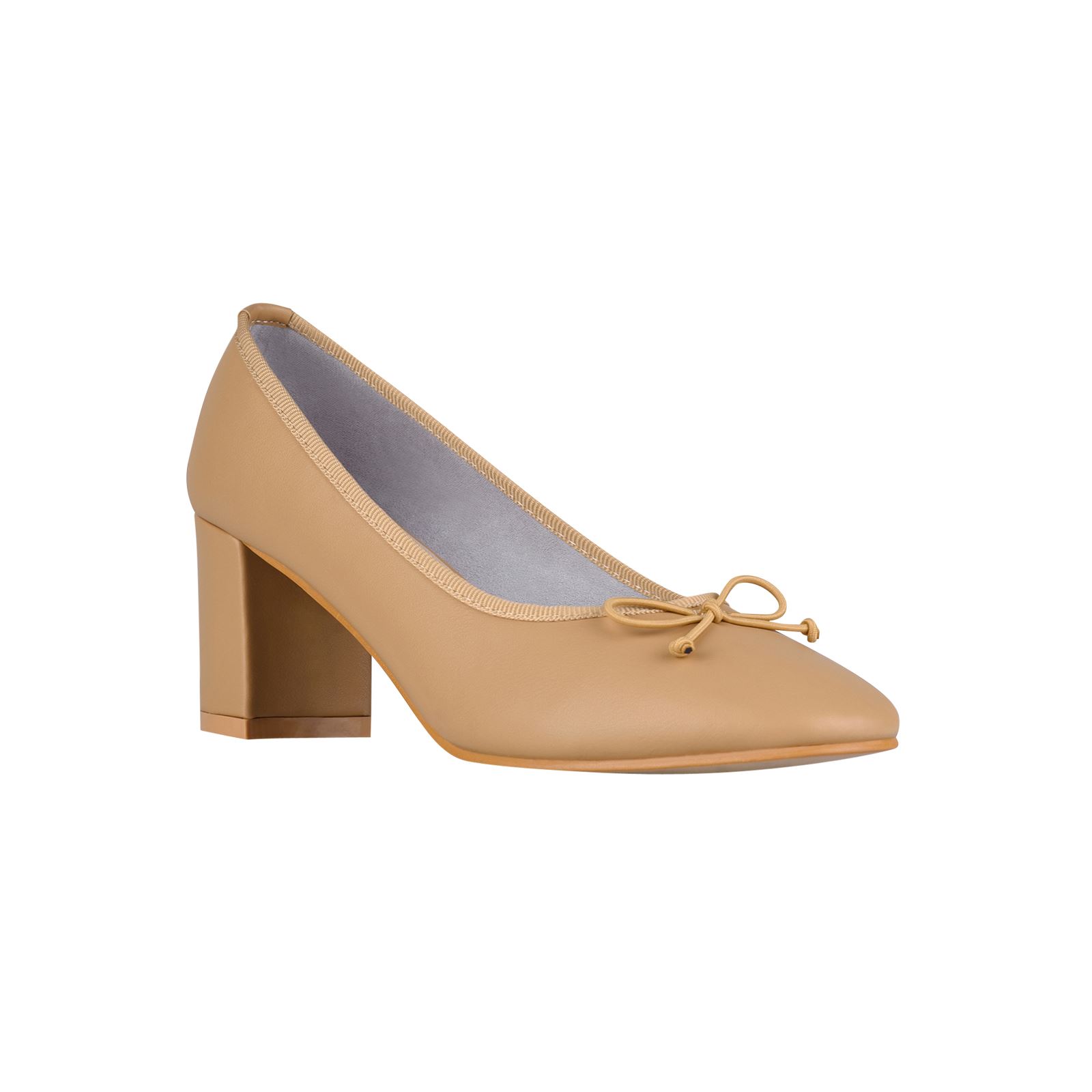 Krisp® Damen Pumps Mit Blockabsatz Im Ballerina Stil Mit Schleife