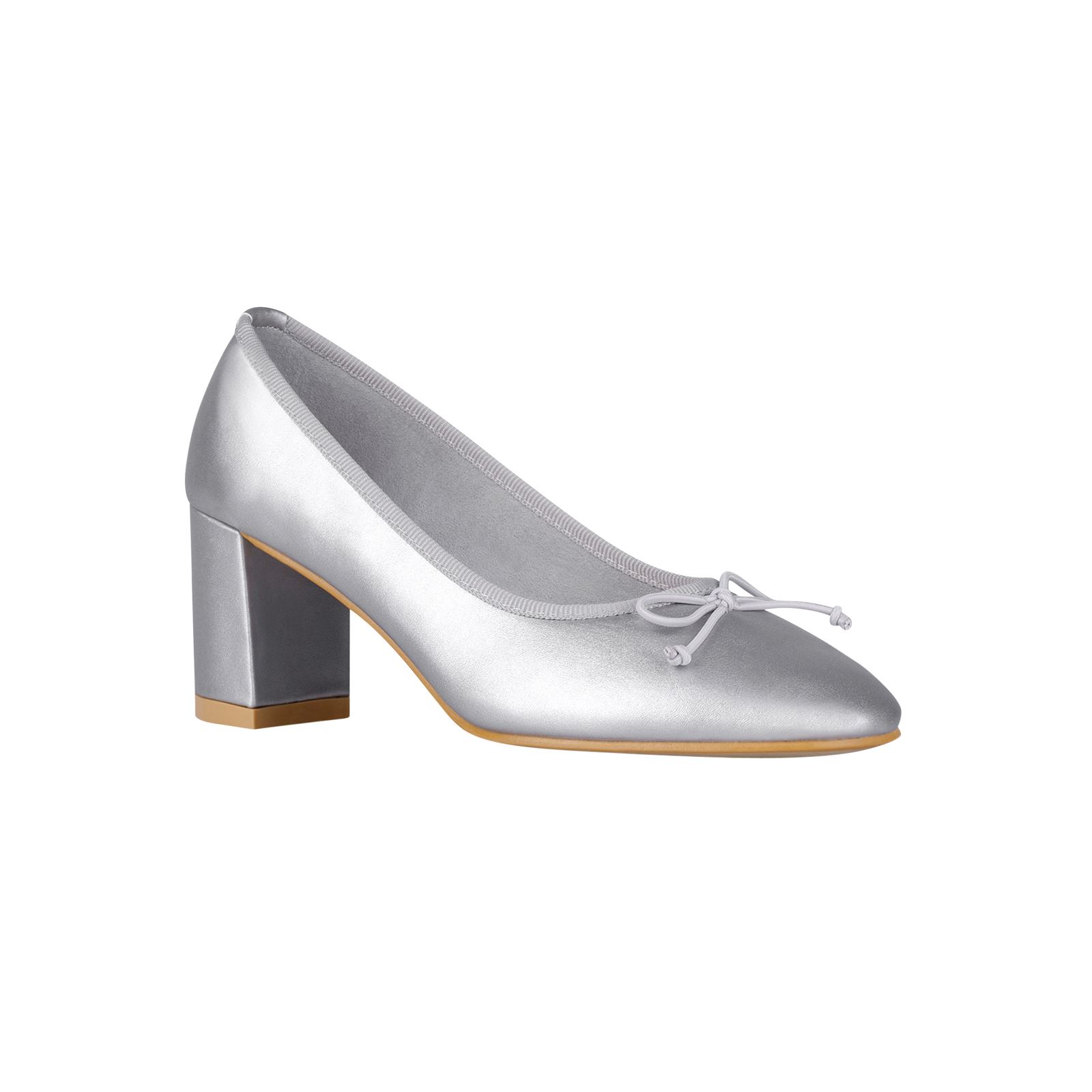 Krisp® Damen Pumps Mit Blockabsatz Im Ballerina Stil Mit Schleife