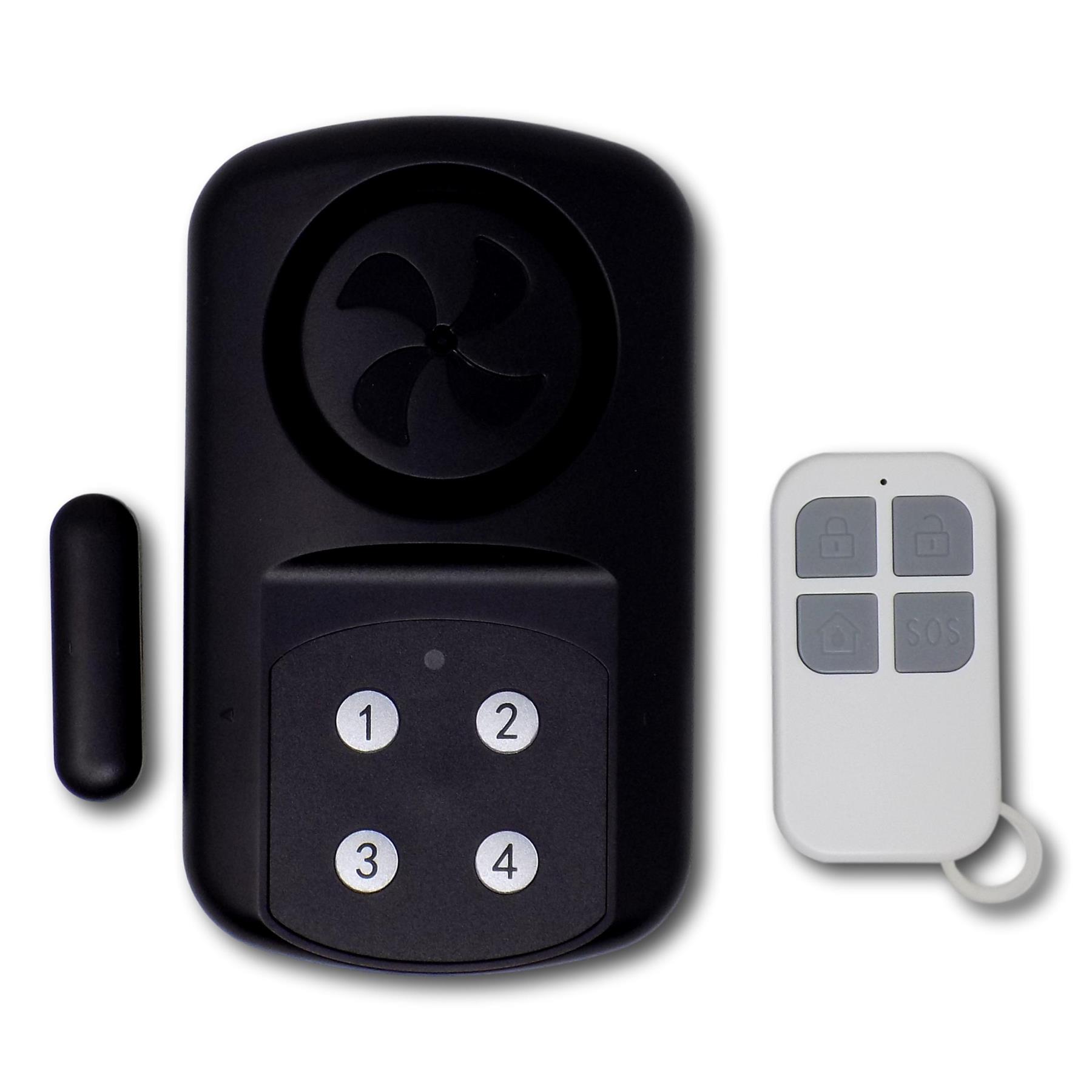Minder Weatherproof Wireless Gate Door Alarm with Code or Remote Entry ...